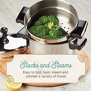 Farberware Classic Stainless Steel 6-Quart Stockpot with Lid, Stainless Steel Pot with Lid, Silver & Classic Stainless Steel 4-Quart Covered Saucepot - - Silver