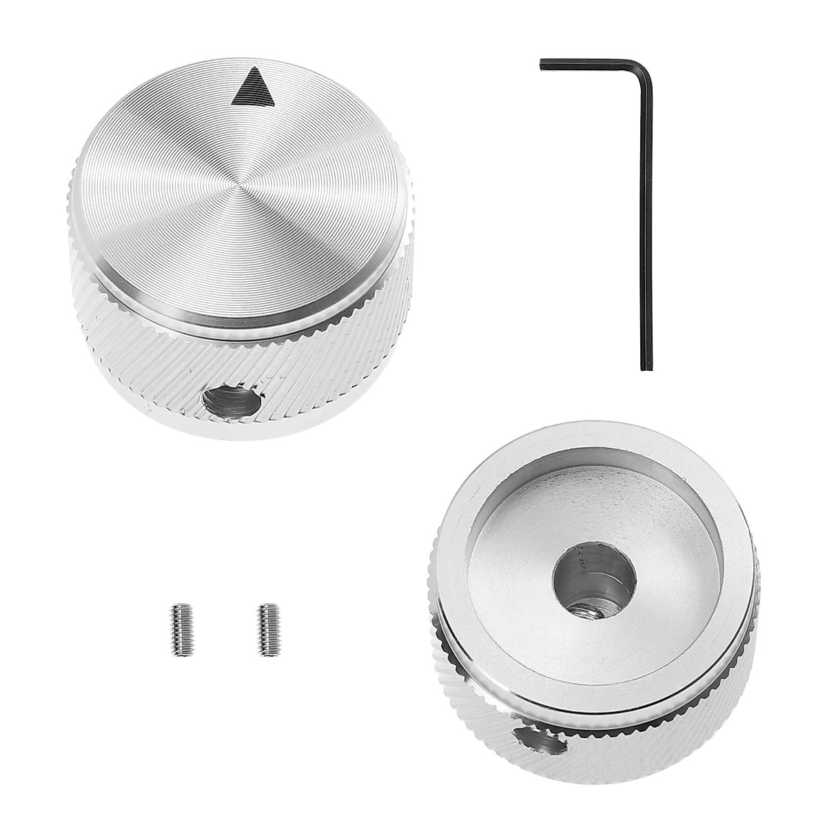 Rotary Electronic Control Potentiometer Knob: 2pcs Volume Control Knob Audio Knob Guitar Knob Knob Aluminum Alloy Amplifier Knob with Wrench and Screws