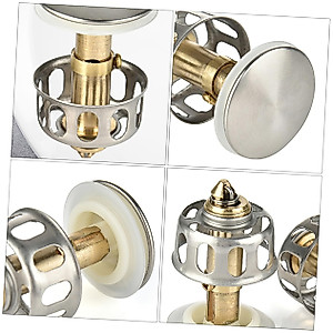 Cabilock 2pcs Sink Plug Sink Stopper Bath Tub Plug Sink Bounce Stopper Sink Hair Stoppers Wash Basin Drain Stopper Wash Basin Hair Catcher Wash Basin Stopper Sink Bounce Filter
