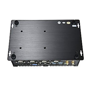 KINGDEL W-11 Pro Industrial PC, Fanless Mini Desktop Computer with Intel Celeron Dual Core CPU, 8GB RAM, 128GB SSD, 2xNICs, 4xCOM RS232, HD Port, Full Metal Body