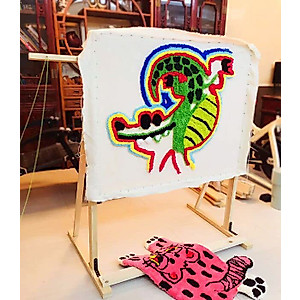 FUNORNAM 40''x170'' Tufting Cloth with Marked Lines, Carpets Rug Backing Fabric Monks Cloth for Cut/Loop Pile Tufting Gun