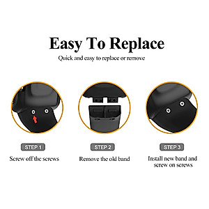 Meifox Compatible with Garmin Forerunner 35 Band,Solf Silicone Replacement Bands for Garmin Forerunner 35 Watch (Black1)