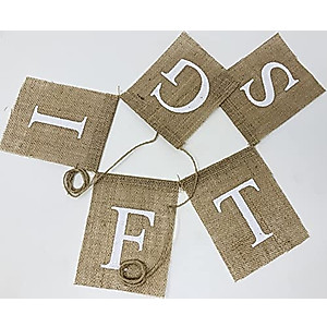 Shimmer Anna Shine Gifts Burlap Banner for Wedding Decorations Baby Shower Baptism Bridal Shower Birthday Party Supplies