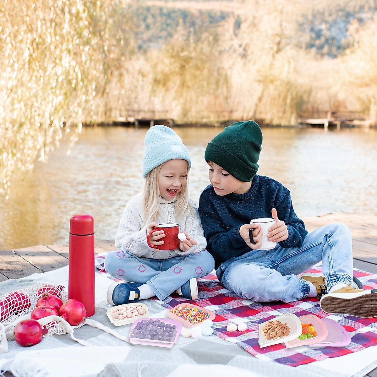 KVK 6 Pack Reusable Snack Bags, Flat Model Multi-Use Reusable Freezer Storage Bags, Premium Silicone Bags for Food Storage Freezer Microwave Oven Dishwasher Safe