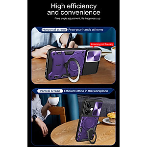 Guzhthi for Oneplus Nord N30 5G Case: Cell Phone Back Cover with Screen Protector [Lens Cap Sparkle] - Purple