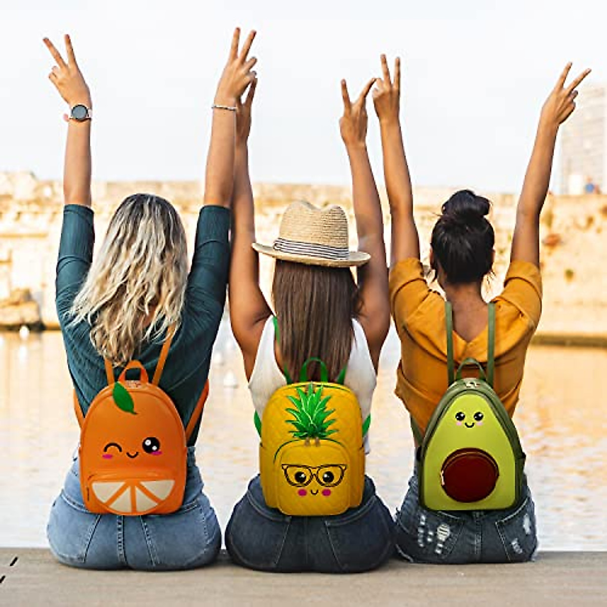 Remember Like Yesterday - Kawaii Avocado Backpack | Women and Kids Fashion Backpack | Faux Leather