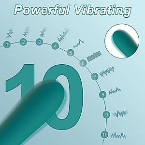 G Spot Vibrator Dildo with 10 Vibration Modes, Tuitionua Soft Silicone Powerful Vibrating Massagers for Clitoral Vagina and Anal Stimulation, Adult Sex Toys for Women or Men(Green)
