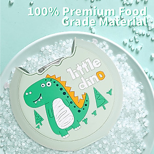 PHEENOWL 13oz Donut Water Bottle with Straw for Kids, BPA Free & Leak Proof Sports Cup for Boys Toddler Drink Bottle with Shoulder Strap for Outdoor and School (Dinosaur)