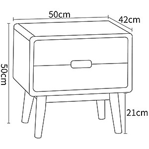 AYKDAS Bedside Table Bedroom Bedside Table, Bedside Table Bedside Table Furniture Solid Wood Bedroom Storage Cabinet Living Room Two Drawers Drawer Furniture Lovely Little Bedside Cabinet