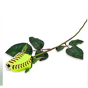 Kenz Laurenz Softball Rose - Sports Roses Flowers Softball Gifts for Girls Mom Coach Team Players Dad Fathers Day (Softball Rose)