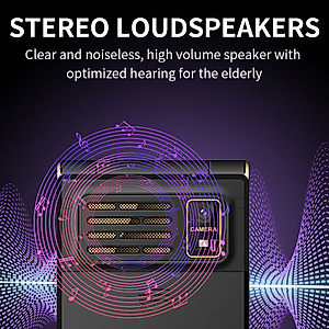 3 Inch Senior Flip Phone, 2G Mobile Unlocked with SOS Big, LED Flashlight and Cell Phone Clear Sound,Dual SIM Slots 5900mAh Unlocked Cellphone for Seniors Kids (Gold Color)