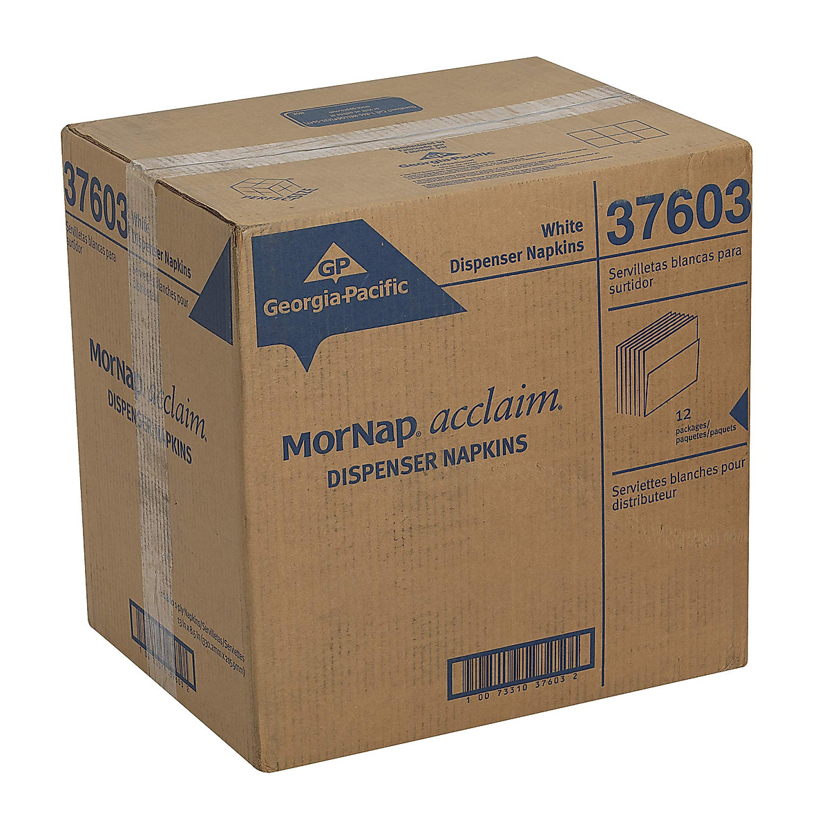 Dixie Full-Fold 1-Ply Dispenser Napkin, GP PRO by GEORGIA-PACIFIC White, 37603 (900 Napkins Per Pack, 12 Packs Per Case)