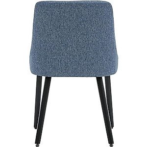 MINCETA Dining Chair,Morden Wood Leg Upholstered Kitchen Chair Set of 2,Performance Fabric in Navy