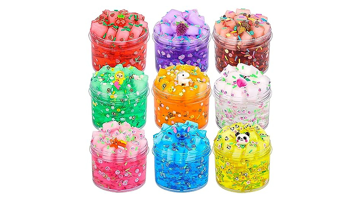 9 Pack Jelly Cube Slime Kit - Fun for Kids