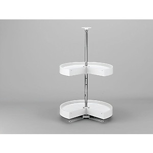 18in Pie Cut Polymer Lazy Susan Set White by Lazy Daisy