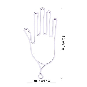 1Pair Gloves Stretcher, Outdoor Sport Gloves Holder Rack Stretcher Hanger(White + Light ) Stuff Glove Hanger