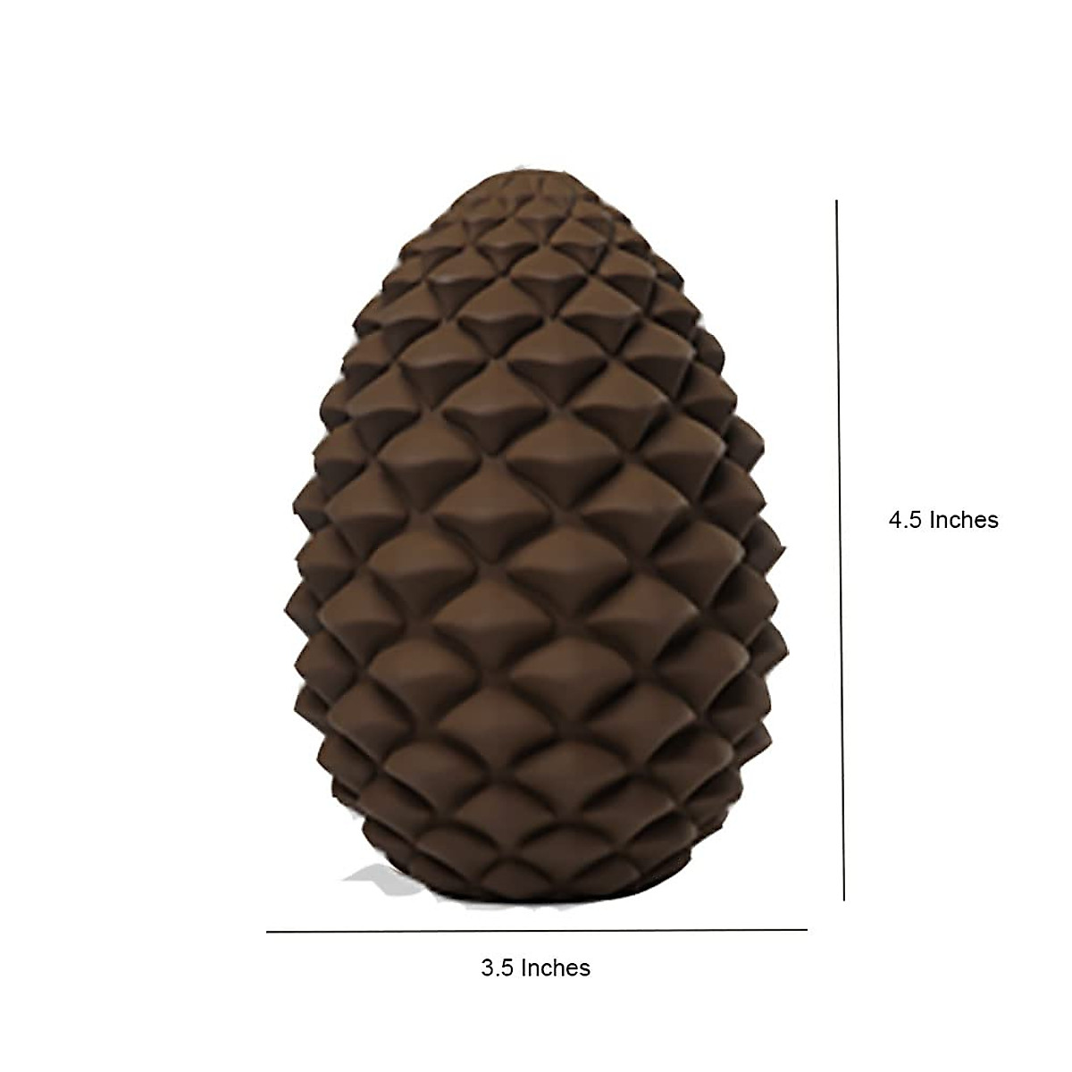 Mewajump Heavy Duty Pinecone Durable Natural Rubber Dental Teeth Cleaning Dog Feeder Chew Toy for Large and Medium Dogs- Insert Food or Treats Inside!