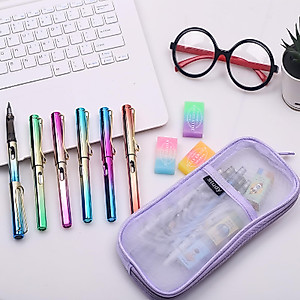 Mechanical Pencils Inkless Pencils Eternal Set - 6 Everlasting Pencil,6 Replaceable Nibs,3 Erasers,1 Pencil Case,Pencil Never Sharpen,Infinity Pencils,Forever Pencil for Kids Student Writing Drawing