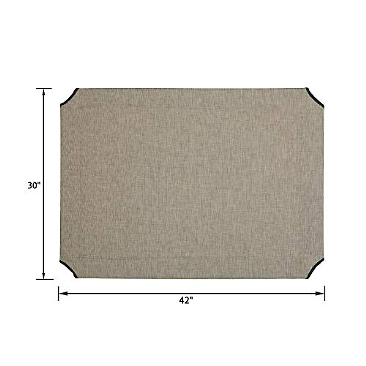 Veehoo Cooling Elevated Dog Bed Replacement Cover, Washable & Breathable Pet Cot Bed Mat, Large, Beige Coffee