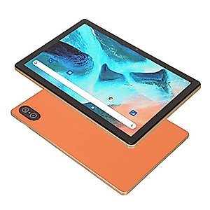 10.1inch IPS HD Screen Tablet PC, Android 11.0 2.0Ghz Octa Core 4G Calling Tablet, 6GB RAM 128GB ROM and Expandable 128GB Memory, 7000mAh Battery, Dual SIM Dual Standby Tablet PC(Orange)