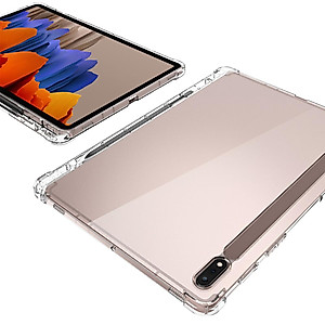 Diamond Case for Samsung Galaxy Tab S8+/ S7+/ S7 FE 12.4", Slim Fit Hard Tablet Case with Non-Slip TPU Bumper for Galaxy Tab S8+ 2022 Released with Pen Holder