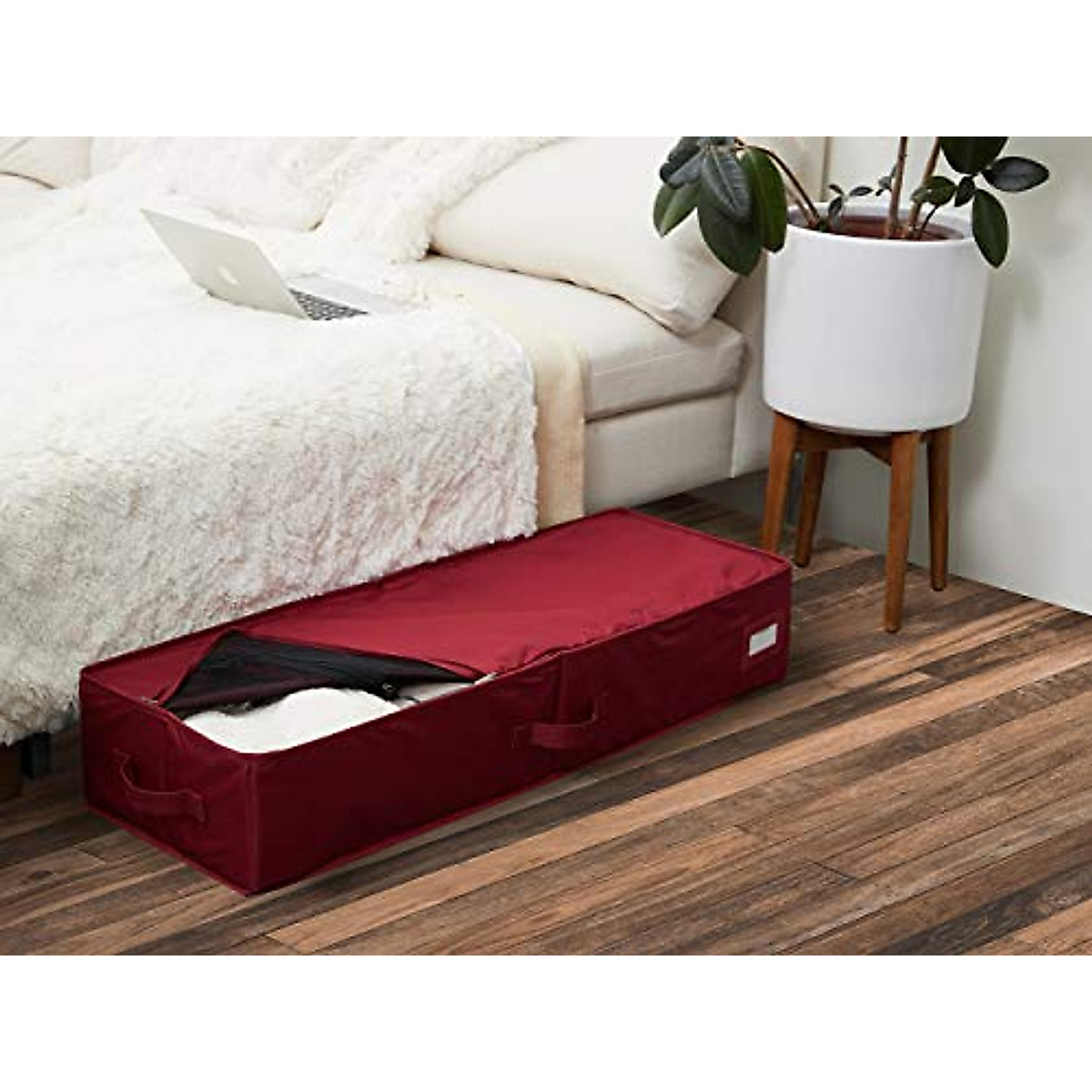Covermates Keepsakes - Underbed Storage Bag – ID Window – Reinforced Handles – Indoor Storage-Scarlett Red