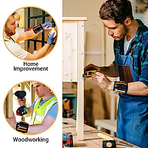 Magnetic Wristband Wrist Tools Belt For Men/Dad Christmas Gifts,Magnetic Wrist Strap Bit Holder Magnets for Holding Screws/Nails/Drill - 15 Super Strong Magnets Tool Wrist Belt For Woodworking