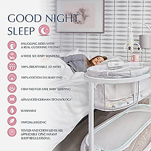 MySnuggly Newborn Bassinet Insert for Soothing Motions Bassinets | Patented Safe Real Cuddling Feeling for Better Sleep