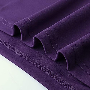 Women's Short Sleeve Shirt,Casual Round-Neck Blouse Flowy Loose Tank Tops Solid Color Tunic Plain Summer Plus Size Tee