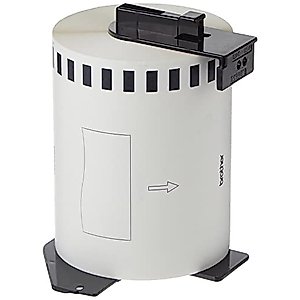 Brother Genuine DK-2243 Continuous Length Black on White Paper Tape for Brother QL Label Printers, 4" x 100' (101mm x 30.4M), 1 Roll per Box, DK2243