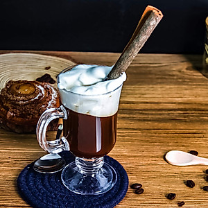 UMEIED 8oz Coffee Mugs, Glass Irish Coffee Cup, Set of 6