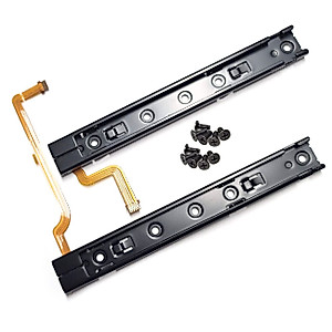 Left and Right Rail (with Screws) with Flex Cable for Joy-Con Slider. Track for Nintendo Switch Console Joy-Cons