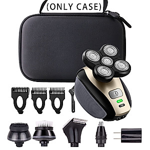 JINMEI Hard EVA Carrying Case Compatible with for Skull Shaver Electric Pitbull Pro Razor, Men’s 5-in-1 Electric Head Shaver Storage Case (Big)