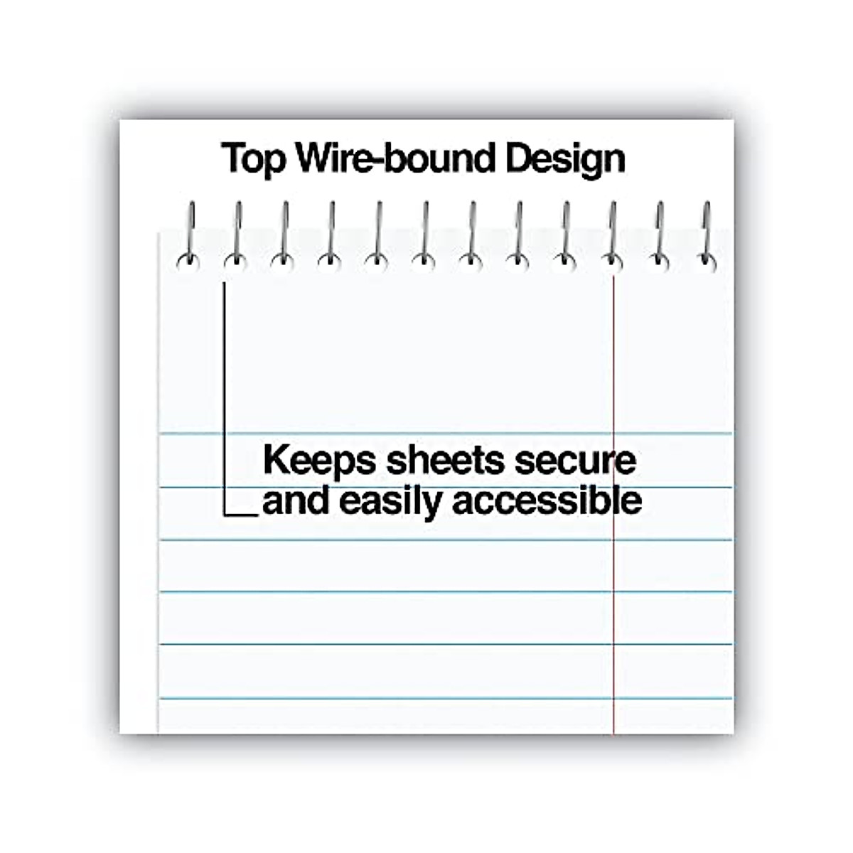 ---Universal 96920 Steno Book, Gregg Rule, 6 x 9, White, 80 Sheets, 6 Pack