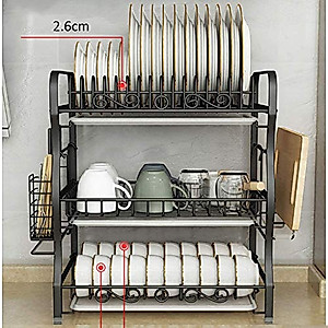 SDGH Dish Rack - Tier Dish Drying Rack Stainless Steel Counter Dish Drainer Rack with Drainboard