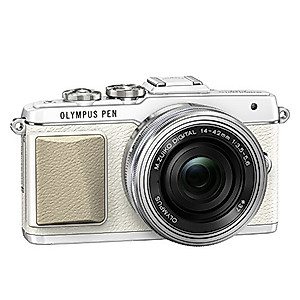 Olympus PEN Lite E-PL7 (White) with 14-42mm F3.5-6.3 EZ Lens (Silver) - International Version (No Warranty)