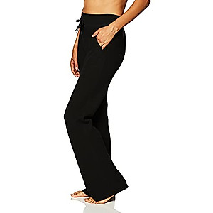 Calvin Klein Women's Premium Performance Thermal Wide Leg Pant, Black, X-Large