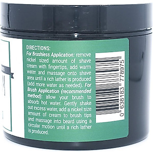 Taconic Shave, All Natural Shave Cream – Highly-Concentrated, Shaving Cream for Men and Women – 4 oz. Moisturizing Shaving Cream Tub with Skin Soothing Ingredients – Cooling Eucalyptus & Mint