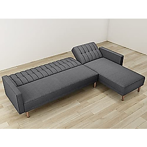 Gold Sparrow Claremont Sofa Bed Sectional, Gray