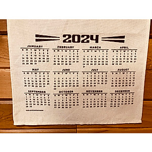 Personalized Photo Cloth Calendar, Photo W/Caption, 12 months calendar from Jan. 2024 - Dec. 2024, Perfect for gifts, office, and home