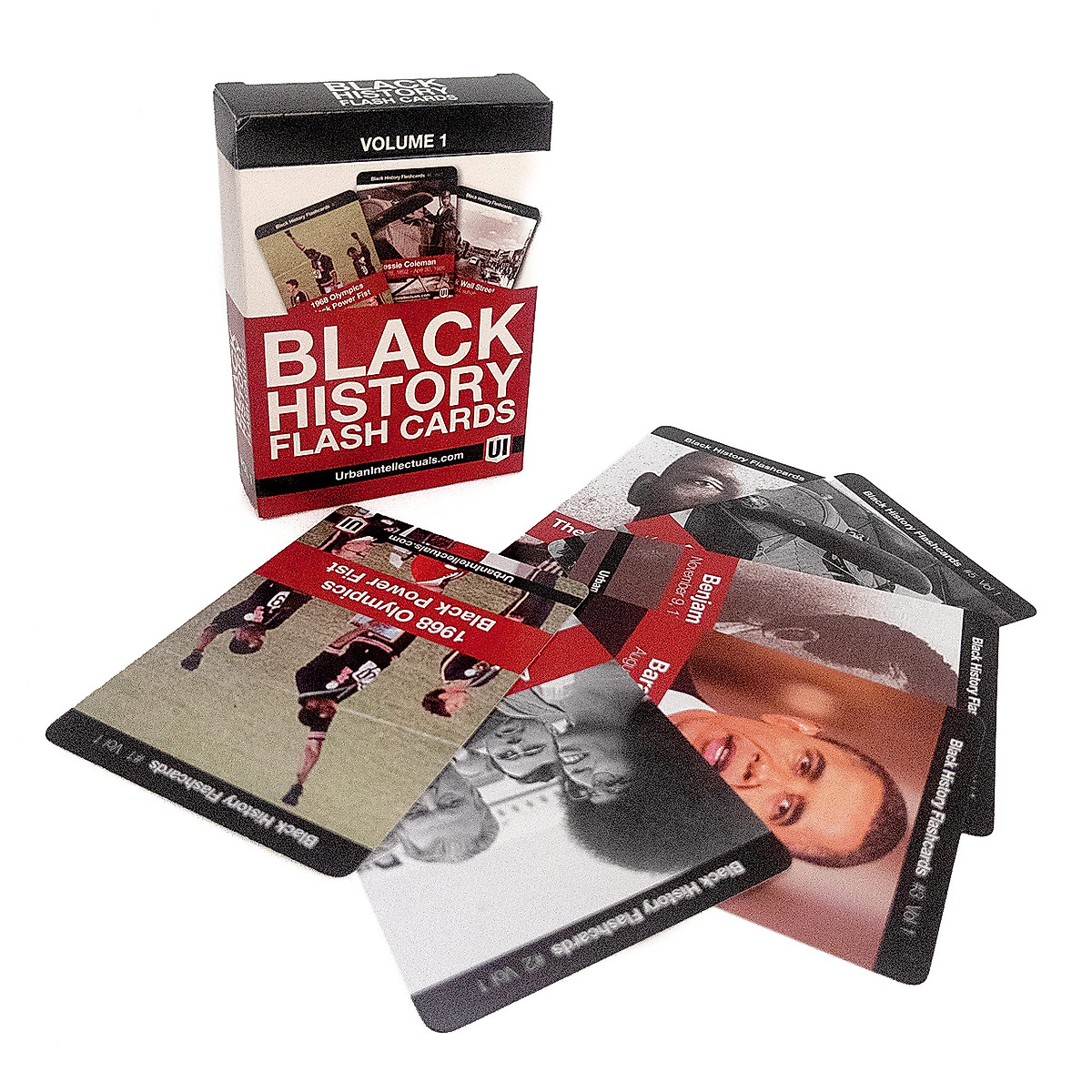Urban Intellectuals Black History Flashcards - Volume 3 Black Heroes STEM and The Arts Version Trivia Playing Cards Educational Activity for Adults Classroom