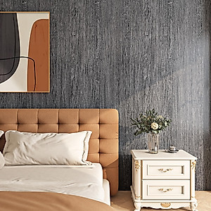 FunStick Thick Grey Natural Wood Contact Paper for Cabinets Countertops Waterproof Wood Wallpaper Peel and Stick Countertops for Kitchen Wallpaper Removable Wood Grain Contact Paper for Desk 15.8"x80"