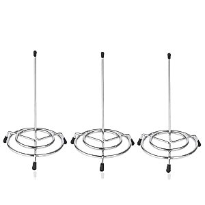 1InTheOffice Wire Receipt Spindle,Chrome Receipt Holder, 3 Pack" (Chrome)