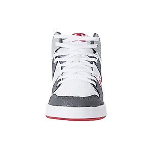 DC Mens Cure Casual High-Top Skate Shoes Sneakers White/Grey/Red 13 D - Medium