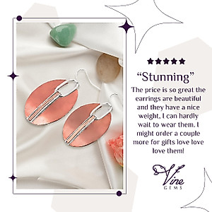 Vine Gems Boho Earrings for Women - Ethnic-Style Metallic Jewellery - Rose Gold