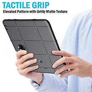 Case for OnePlus Pad 11.6" Tablet (2023), Nakedcellphone Special Ops Tactical Armor Rugged Shield Protective Cover [Anti-Fingerprint, Matte Grip Texture] with Stylus Holder Slot - Matte Black