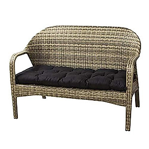 Your's Bath Loveseat Cushion Outdoor Bench Cushion 39 x 20 Inch Non-Slip Chair Cushion Thicken Rocking Chairs Pad for Travel Holiday Garden Indoor Outdoor (Black)