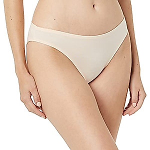 Amazon Aware Women's Super Soft Cotton Bikini Brief Underwear, Pack of 2, Pale Peach, Large