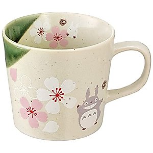 Studio Ghibli via Bluefin My Neighbor Totoro Traditional Japanese Dish Series -Porcelain Mug [Sakura/Cherry Blossom] - Official Studio Ghibli Merchandise