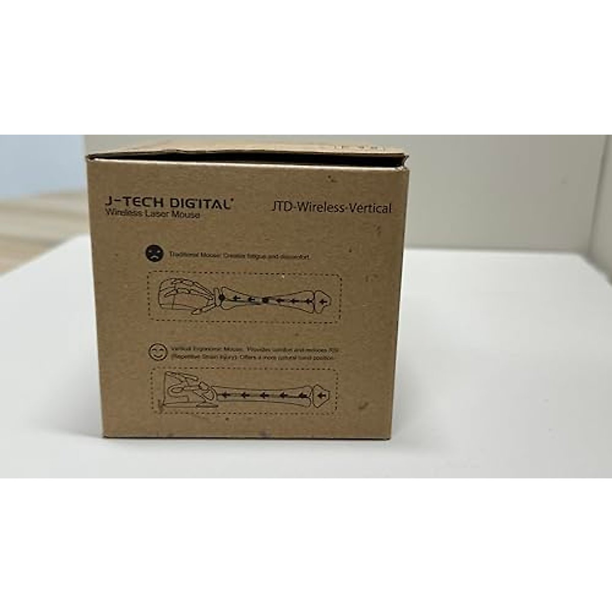 J-Tech Digital Scroll Endurance Mouse Ergonomic Vertical USB Mouse with Adjustable Sensitivity (600/1000/1600 DPI), Removable Palm Rest & Thumb Buttons - Reduces Hand/Wrist Pain (Style 1)